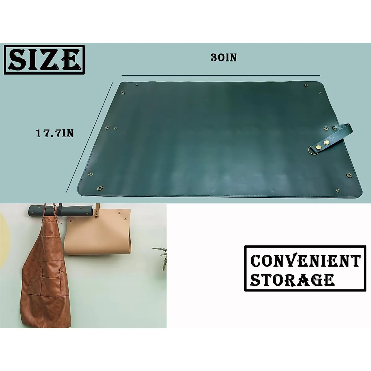 BIUWING Leather Plant Repotting Mat,Thickened Waterproof Transplanting Mat,Indoor Succulent Potting Mat for Transplant and Mess Control