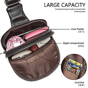 INICAT Small Crossbody Sling Bag Faux Leather Fanny Packs Purses for Women Men Teen Girls (Plus Size-White)