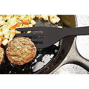 RSVP International (EFF-TQ) Silicone Flexible Fork, Black, 11" | Mixes Ingredients, Mashes Food, Whisks Eggs, & More | Dishwasher Safe & Heat Resistant | Baking, Serving, Mixing Made Easy