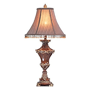 OK LIGHTING OK-4171T Resemble Wood Table Lamp, 31" H, Gold