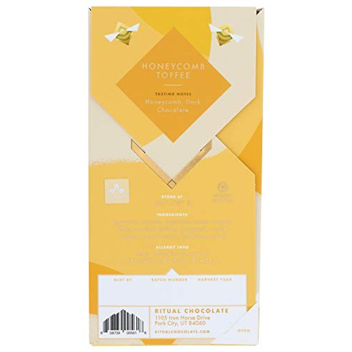 RITUAL CHOCOLATE Dark Chocolate Honeycomb Toffee, 2.12 OZ