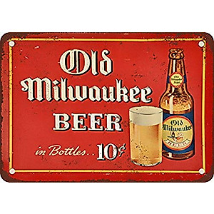 Houseuse 1937 Old Milwaukee Beer Vintage Look Reproduction Metal Tin Sign 8X12 Inches