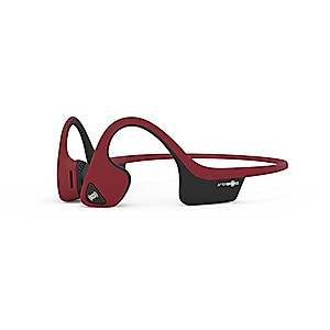 Aftershokz Air Bone Conduction Wireless Bluetooth Headphones with Reflective Strips, Canyon Red