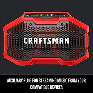 CRAFTSMAN V20 Bluetooth Speaker, Tool Only (CMCR001B) , Red