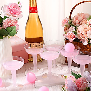 Hoolerry 28 Pcs Prosecco Table Tennis Game Set Include 22 Plastic Cups and 6 Balls for Bachelorette Party Girls Night, Birthday, Bridal Shower Game