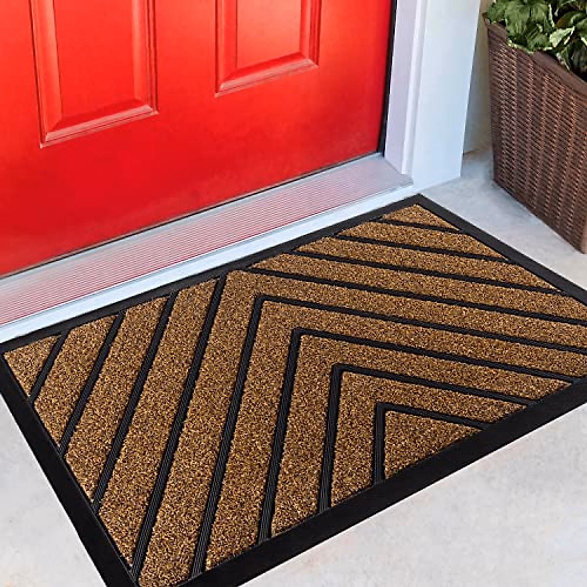 ubdyo Extra Durable Door Mat - Dirt Trapping Welcome Mats - Non-Slip Door Mats - Low Profile Front Door Mat 30x17 - Doormat - Entryway - Door Mats