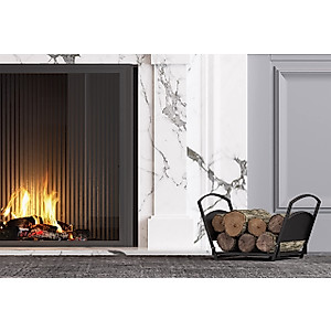 Fireplace Log Holder Folding Firewood Rack,Stacking Rack,Storage Rack for Firewood, Indoor, Outdoor,Heavy Duty Steel