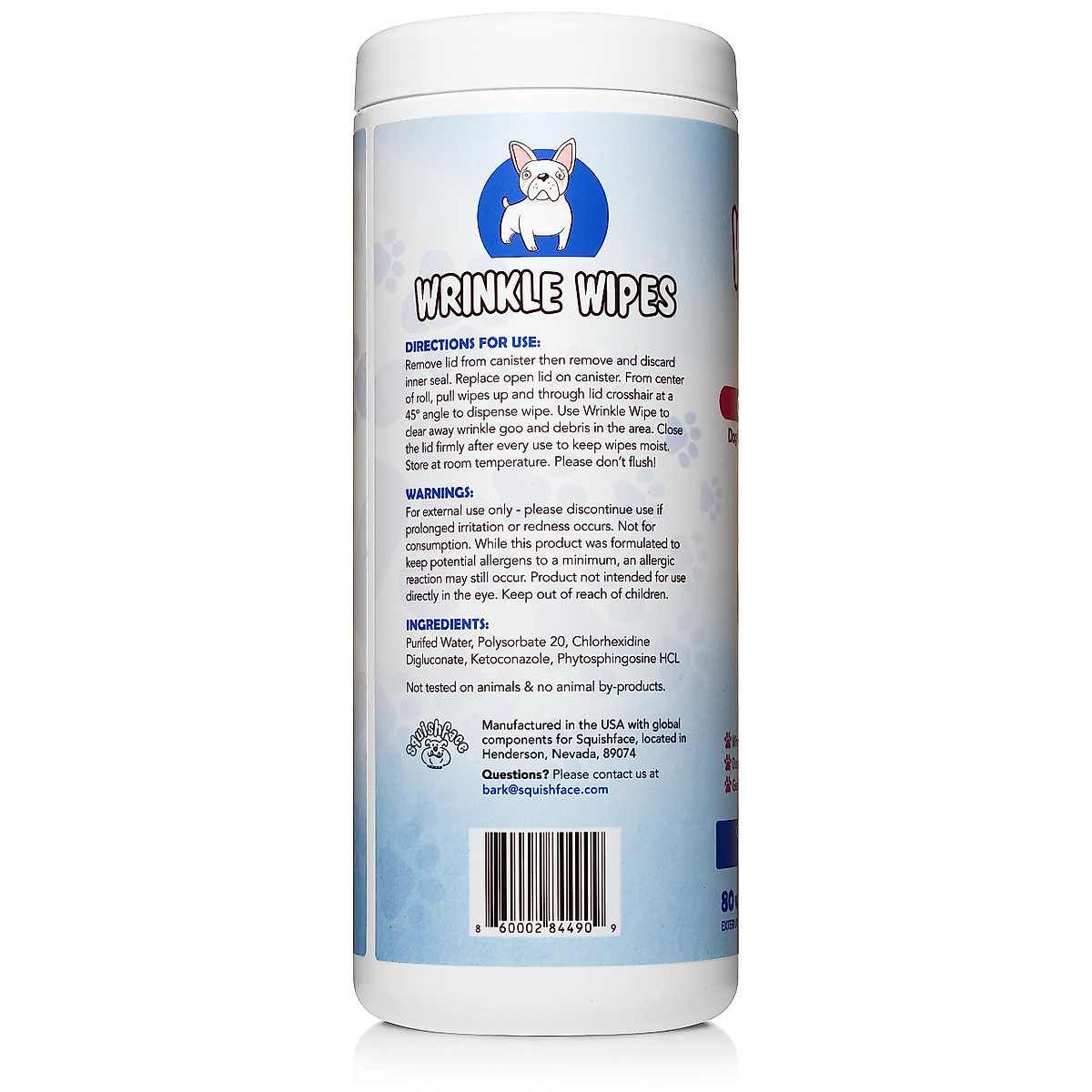 Squishface Tear Stain Paste + Wrinkle Wipes + Dog Ear Wipes Bundle - for Dogs with Wrinkles, Tear Stains, Tail Pockets, Irritated Paws & More - Great for All Breeds!