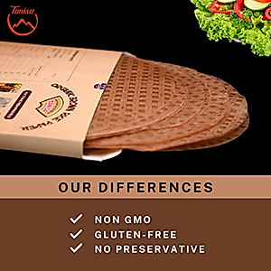 TANISA Organic Brown Rice Paper Wrapper - Healthy Gluten Free Spring Roll Rice Paper Wrappers - Round Rice Wrappers for Fresh Rolls - Vietnamese Rice Paper - Suitable for Any Meal - 8.7 inch - 12 oz