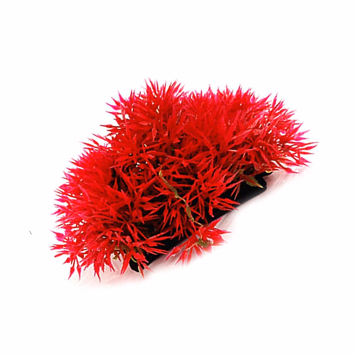 Xinjincang Red Artificial Flowers, Fake Flowers, Artificial Pine with Base Grass Fish Tank Ornament Aquatic Plant Landscape Decor, Aquarium Décor, Pet Supplies