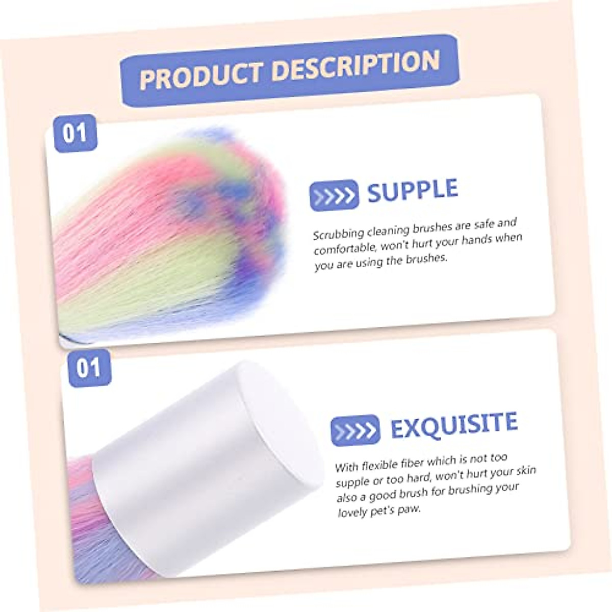 Hemoton 3pcs Colorful Dust Brush Para Uñas Acrilicas Makeup Powder Brush Duster for Cleaning Nail Art Remover Hand Fingernail Brush Cleaner Nail Powder Cleaner Brushes Colorful Grip