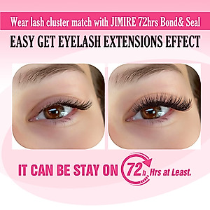 Lash Clusters 108Pcs DIY Eyelash Extenison Kit Wispy Cluster Lashes 8-16MM D Curl Individual Lashes DIY at Home Fluffy Lash Extension Reusable Individual Eyelashes by JIMIRE