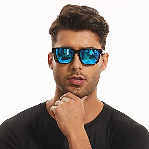 Experience Unmatched Style and Durability with Bnus Italy's Corning Glass Blue Flash Polarized Sunglasses - Perfect for Men and Women