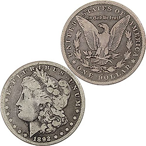 1892 CC Morgan Dollar VG Very Good 90% Silver $1 Coin SKU:I5115
