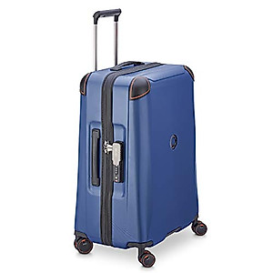 DELSEY Paris Cactus Hardside Luggage with Spinner Wheels, Navy, Checked-Medium 24 Inch