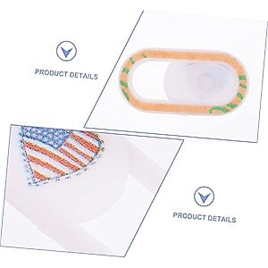 SOLUSTRE 3pcs Slide Camera Ultra- and Webcam Smartphone Pattern Cartoon Your Tablet Flag Lens Thin Lovely for Cover Privacy Shutter Heart Notebook Cell Protects Phone Slider Computer US
