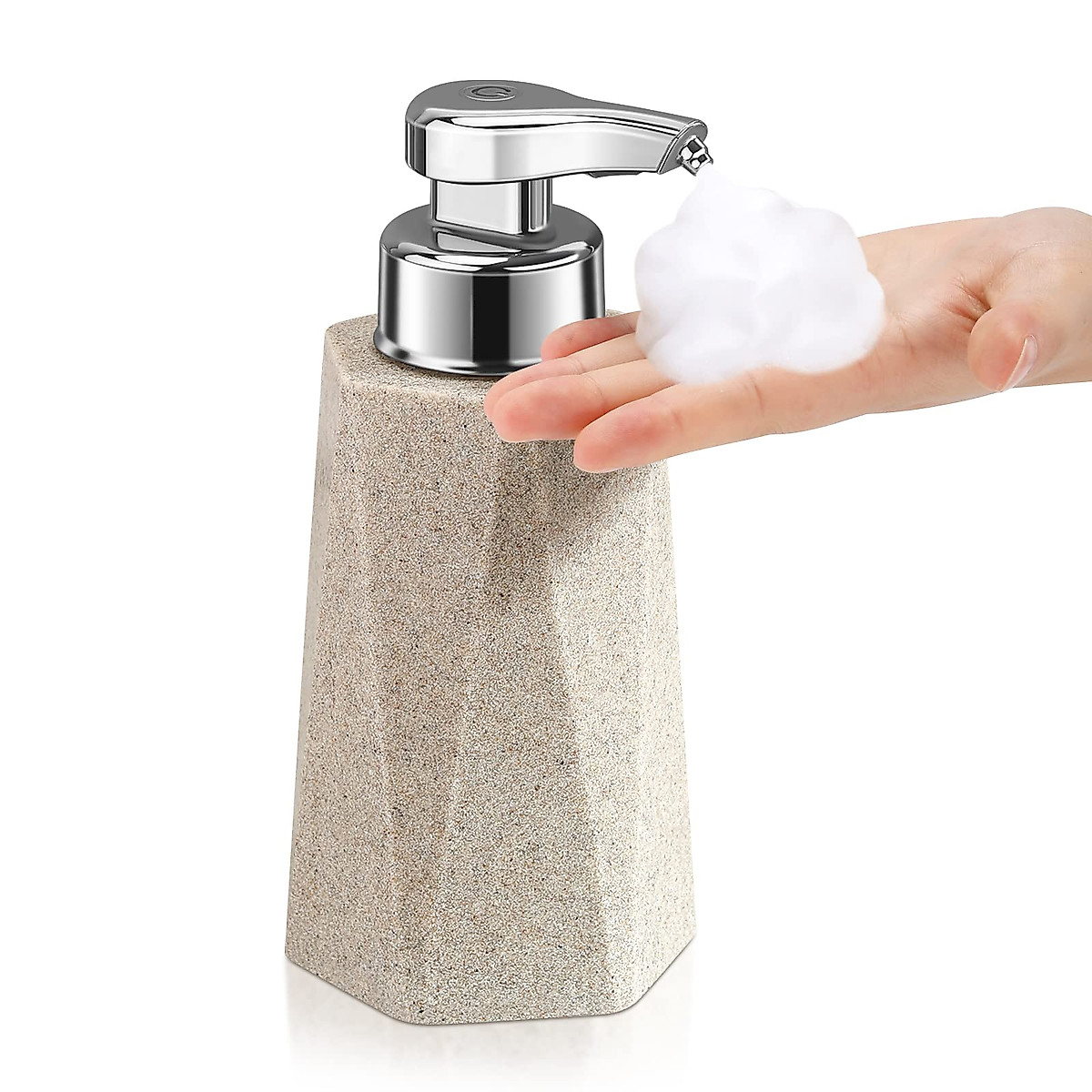 Automatic Foaming Soap Dispenser(1 Pack)+ Versatile 7.4" Silicone Resin Tray(1 Pack)