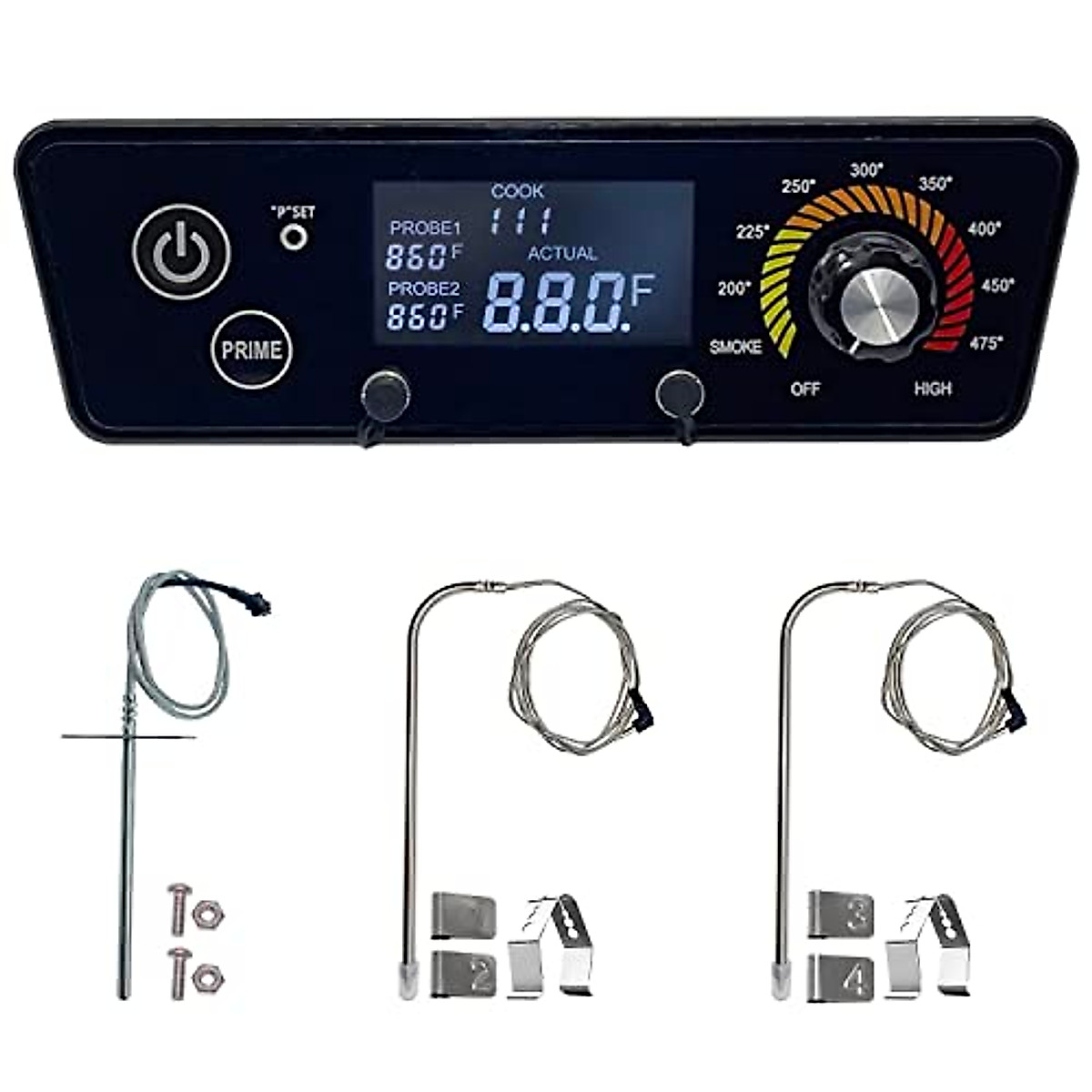 Upgraded Thermostat Kit Control Board Replacement for Pit boss Wood Pellet Grill Tailgater P7-340/Lexington P7-540/Classic P7-700/Austin XL P7-1000/440FBI Matte Black