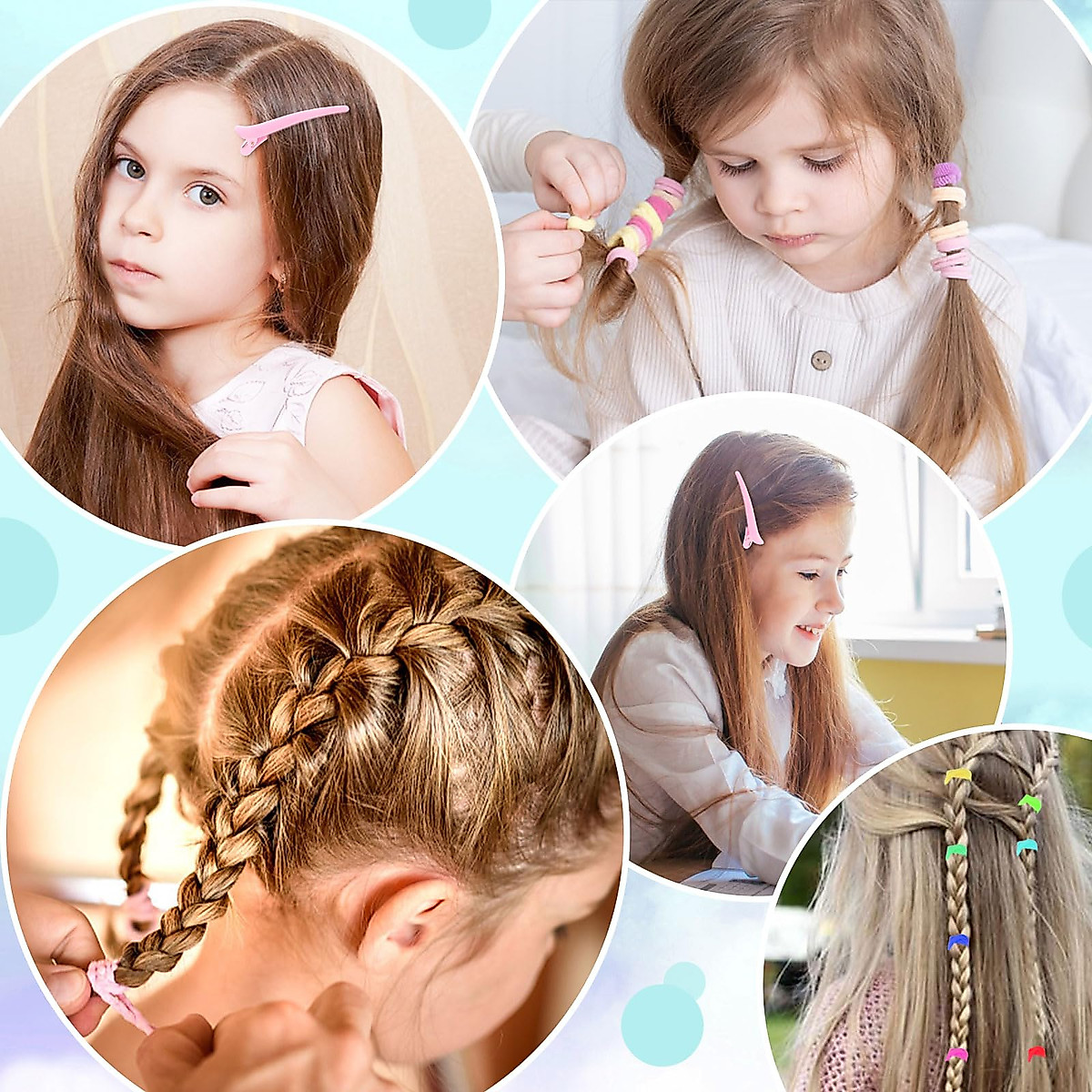 28 Colors Baby Hair Ties, 313Pcs Toddler Hair Ties with 5 Hair Styling Tools Ponytail Holders Hair Ties with Organizer Box for Kids Girls