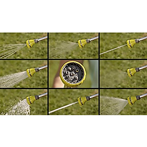The Relaxed Gardener Watering Wand - 15" Garden Hose Nozzle Sprayer 8 Adjustable Spray Patterns and Thumb Control Shut Off Valve