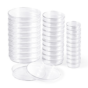 10 Pack Plastic Petri Dishes with Lid 35mm Dia x 10mm Deep, Annhua Petri Plates Culture Dishes Tissue Culture Plate with Cover, Used for Laboratory Analysis and Microbiology Studies