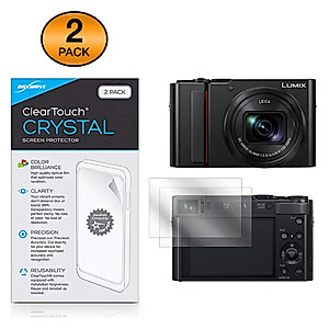BoxWave Screen Protector Compatible with Panasonic Lumix DC-ZS200 - ClearTouch Crystal (2-Pack), HD Film Skin - Shields from Scratches for Panasonic Lumix DC-ZS200