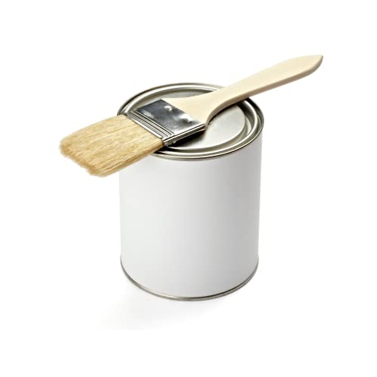 BLYSK Empty Metal Quart Paint Cans with Lids Paint Storage Containers Unlined Multipurpose Storage for Art and Crafts DIY Projects Painting Garage Organization Parties, Free Can Open, Marker & Labels (6, White)