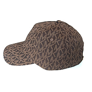 Michael Kors Unisex MK Logo Baseball Hat Cap Brown One Size