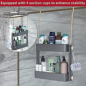 SINOART 2023 Model, Hanging shower head caddy, rust-proof bathroom shower shelf organizer, aluminum, never rust shower organizer for toilets, bathrooms and showers