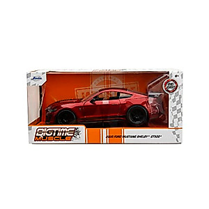 Big Time Muscle 1:24 2020 Ford Mustang Shelby GT 500 Die-cast Car Candy Red, Toys for Kids and Adults