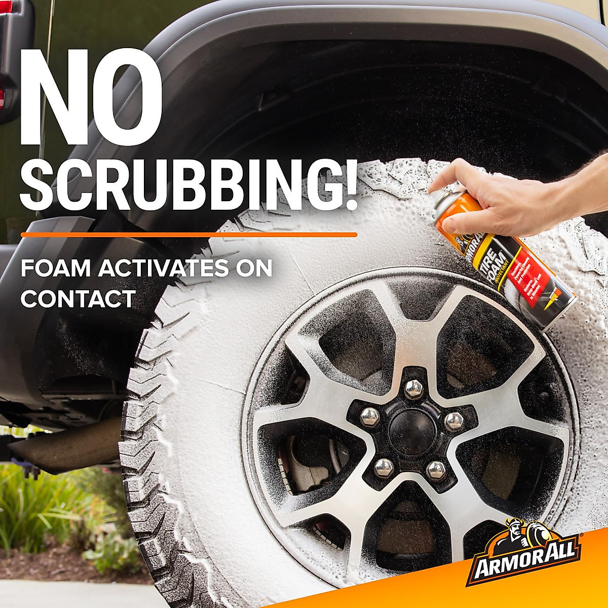 Tire Foam by Armor All, Tire Cleaner Spray for Cars, Trucks, Motorcycles, 20 Oz Each