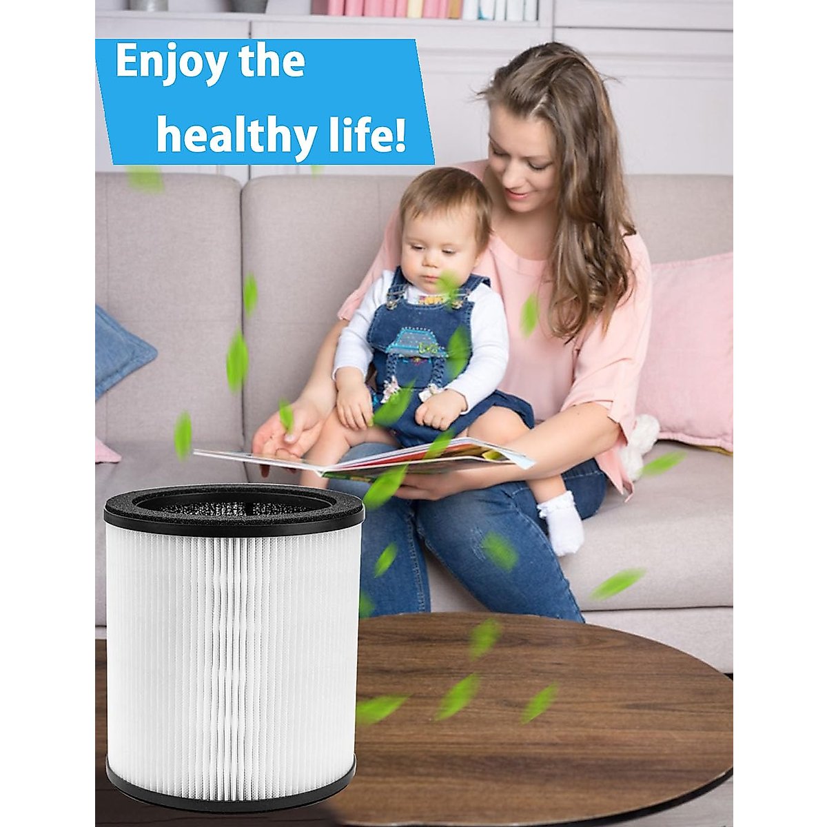 BBT BAMBOOST KJ80 Replacement Filter Compatible with Druiap KJ80 Air Purifier, 3-in-1 True HEPA and High-Efficiency Activated Carbon Filter, Compare to Part #AF3080, 2 Pack