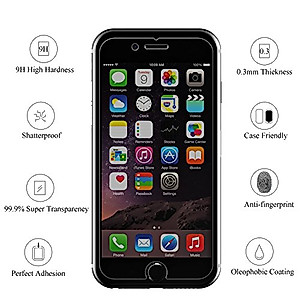 Ailun Privacy Screen Protector for iPhone SE 2020 2nd/2022 3rd Generation, iPhone 8 7 6 6s 3Pack Anti Spy Private Tempered Glass [Black]