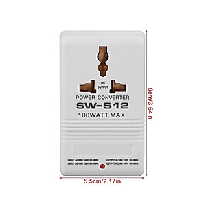 Voltage Converter - Power Plug Adapter 100W 110V/120V to 220V/240V Step-Up and Down Voltage Converter Transformer Travel Voltage Power Converter (CN Standard Plug