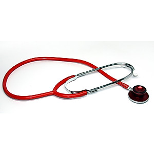 Professional Dual Head Student Doctor Nurse Classical Stethoscope Black, Blue, Red (Red)
