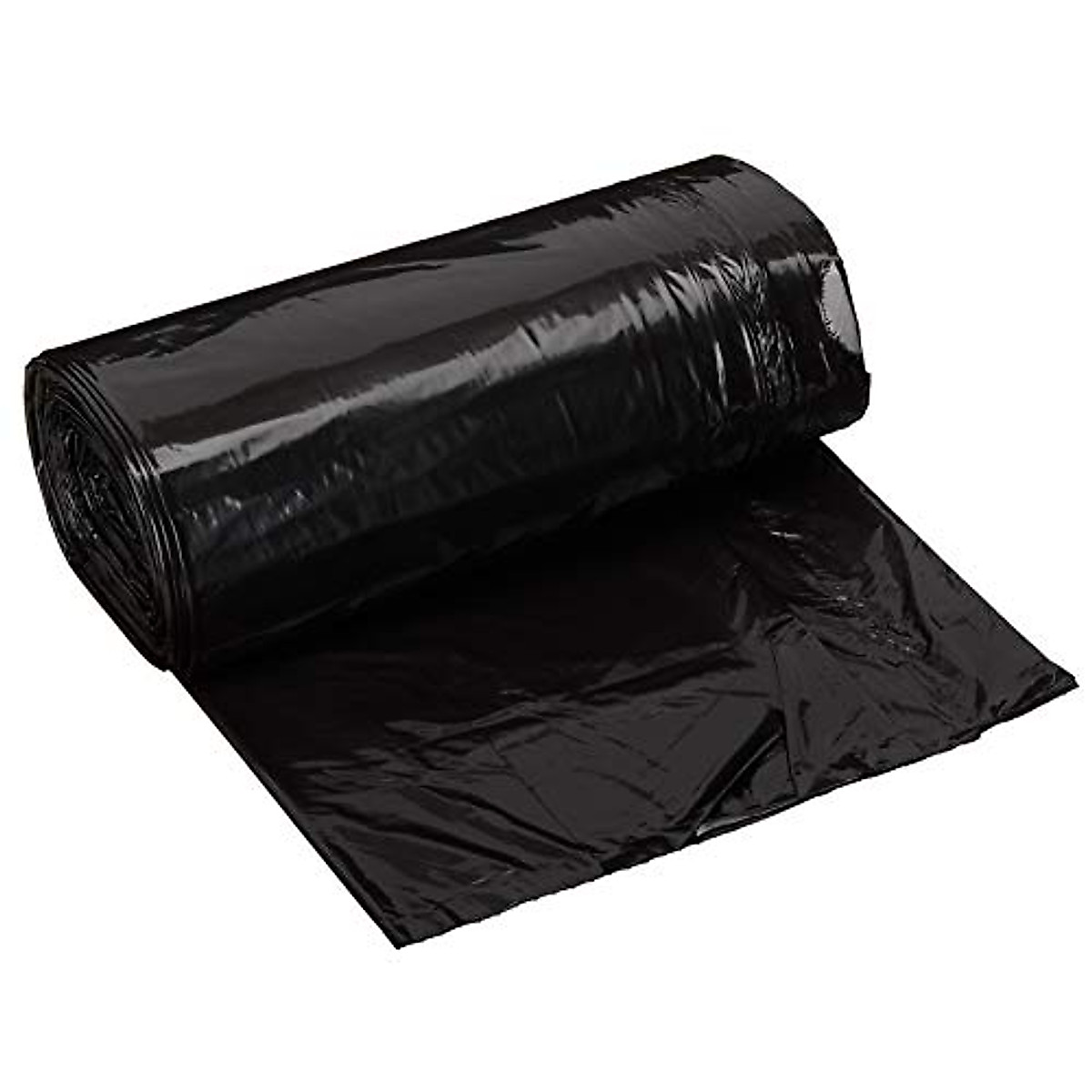 AmazonCommercial 39 Gallon Drawstring Lawn and Leaf Trash Bags 33" x 43" - 1.1 MIL Black Commercial Garbage Bags - 50 Count