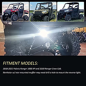 D-Lumina 28W LED Backup Reverse Light Compatible with Polaris Ranger Crew 1000 XP 2018-2021, Rear Below Cargo Bed Flood Beam Light Bar