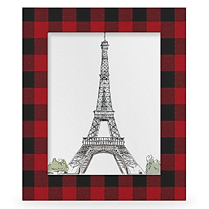 JXDXHCW 4x6 Picture Frame Red Buffalo Plaid Home Gallery Wall Tabletop Decor with Stand Hanging Hook for Photos Certificate Poster Collage Display-Checkered Pattern Frame