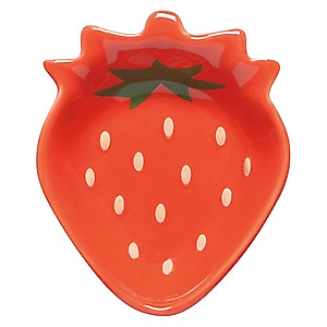 Jubilee Berry Sweet Stoneware Shaped Pinch Bowl Set, Mini Bowls for Dipping and Seasoning-Soy Sauce Dish, Set of 6, 2 oz