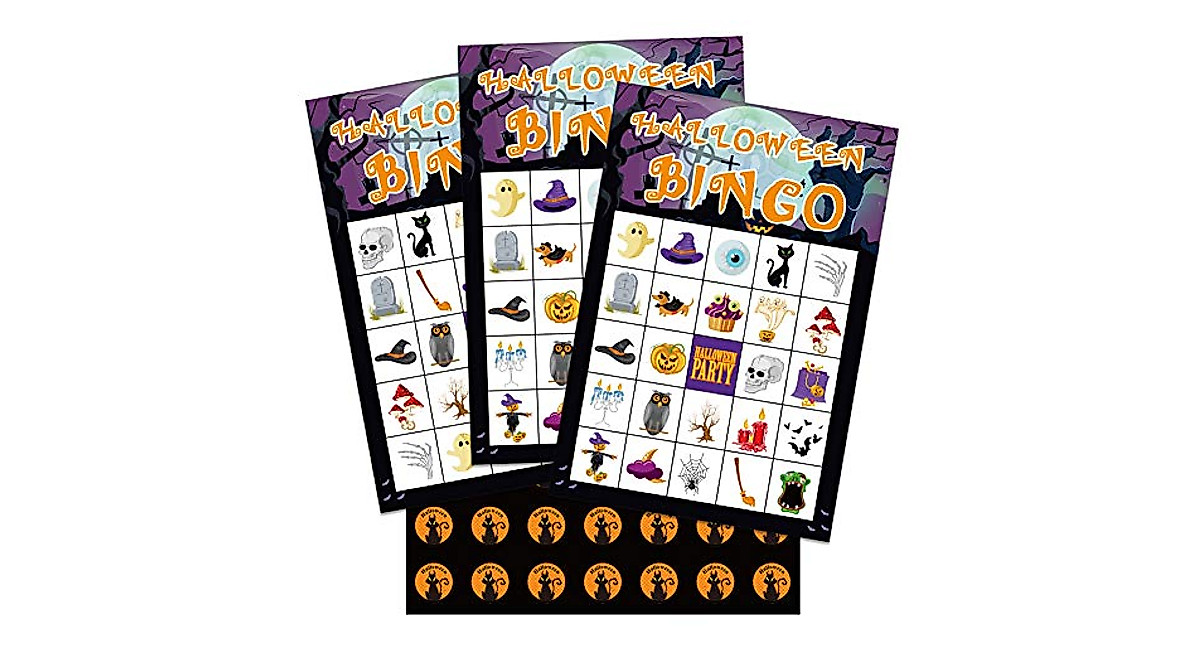 Halloween Bingo Game for Kids - 26 Player Party Cards by FaCraft
