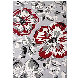 Rugshop Modern Floral Area Rugs 3'1" x 5' Red