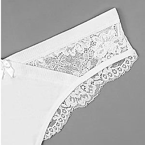 Banamic Women Floral Lace G-String Thong Panties Sexy T Back Stertchy Panties