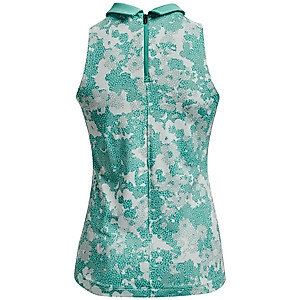 Under Armour Women's Zinger Rise Sleeveless Golf Polo, Neptune (369)/Metallic Silver, Large