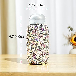 Canary Cottage Pink mini Insulated Cup - 9 oz Sparkling Rainbow Gemstone Tumbler Vacuum Insulated Stainless Steel Reusable Travel Friendly Ideal Holiday Gift