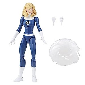 Marvel Legends Series Retro Fantastic Four Marvel's Invisible Woman 6-inch Action Figure Toy, Includes 3 Accessories , Blue