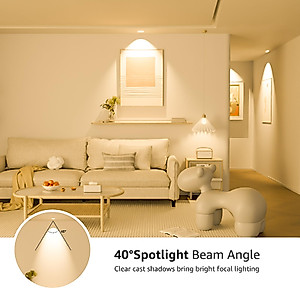 Lepro GU10 LED Bulb Dimmable, 50W Halogen Equivalent Light Bulbs, 5.5W 3000K Soft Warm Light Replacement for Recessed Track Lighting,40°Spotlight for Kitchen Range Hood Living Room & Bedroom, 6 Pack