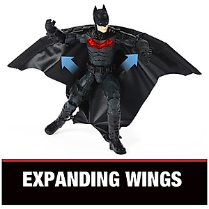 DC Comics, Batman 12-inch Wingsuit Action Figure with Lights and Phrases, Expanding Wings, The Batman Movie Collectible Kids Toys for Boys and Girls Ages 3 and up