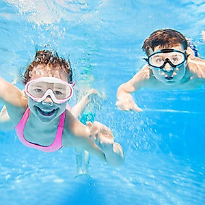 Kids Swim Goggles, 2-Pack Swimming Goggles for Kids, Child, Boys or Girls From 3-15, Anti Fog Wide View Swim Pool Goggles