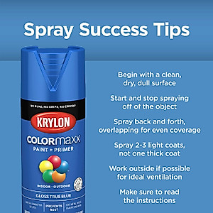 Krylon K05546007 COLORmaxx Spray Paint and Primer for Indoor/Outdoor Use, Flat Black , 12 Ounce (Pack of 1)