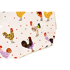 Fluffy Layers Collection Farm Country Girl Fashion PVC Tote Bag (Chickens & Leopard)…